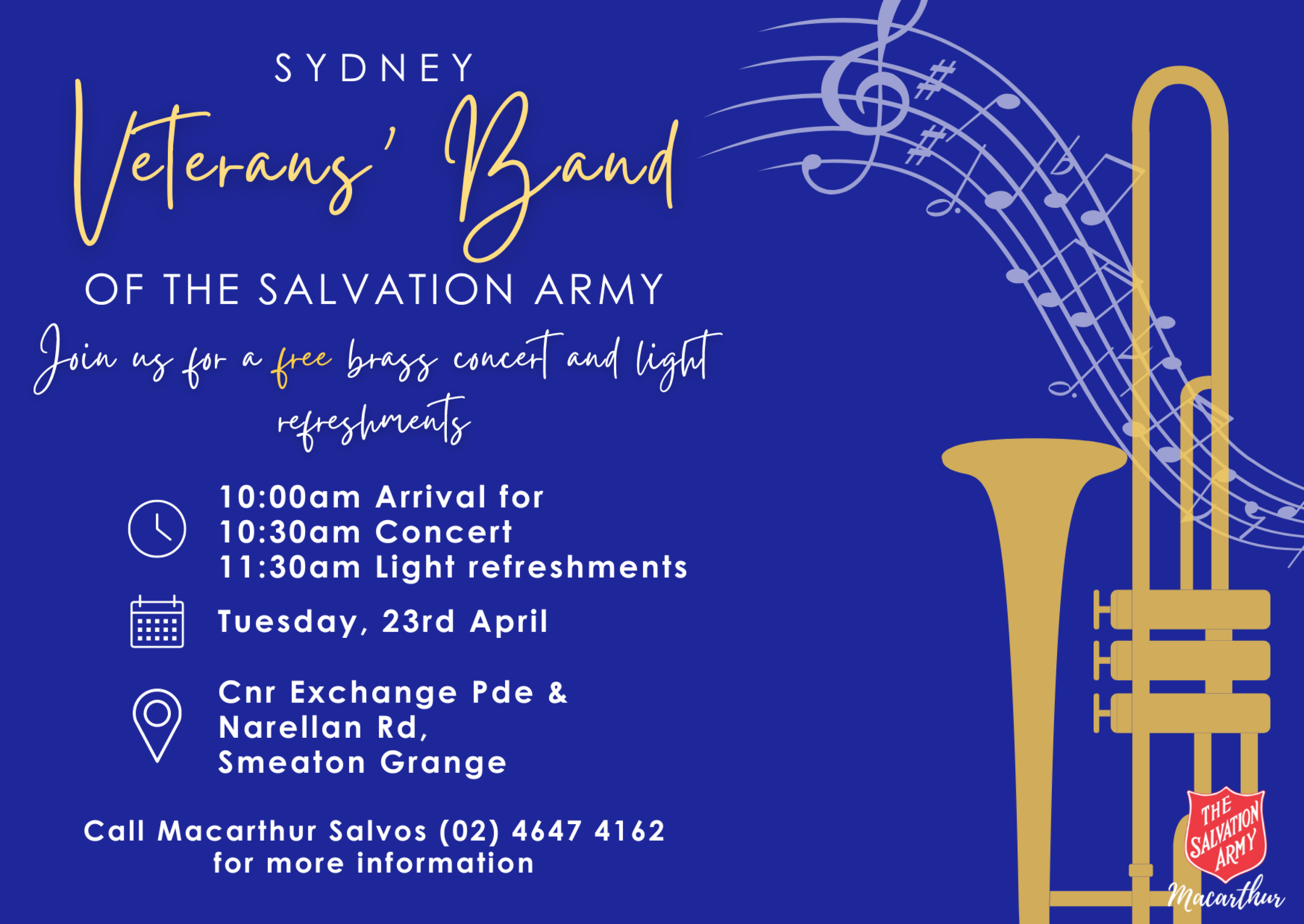 Sydney Veterans' Band Concert | Macarthur Salvos | The Salvation Army ...