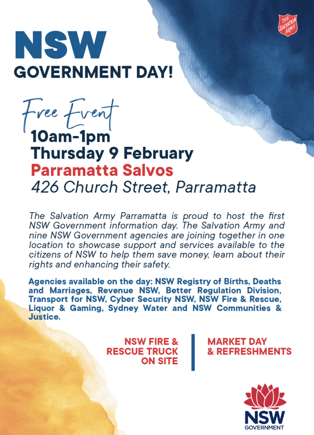 NSW Government Day » The Salvation Army Parramatta | The Salvation Army ...