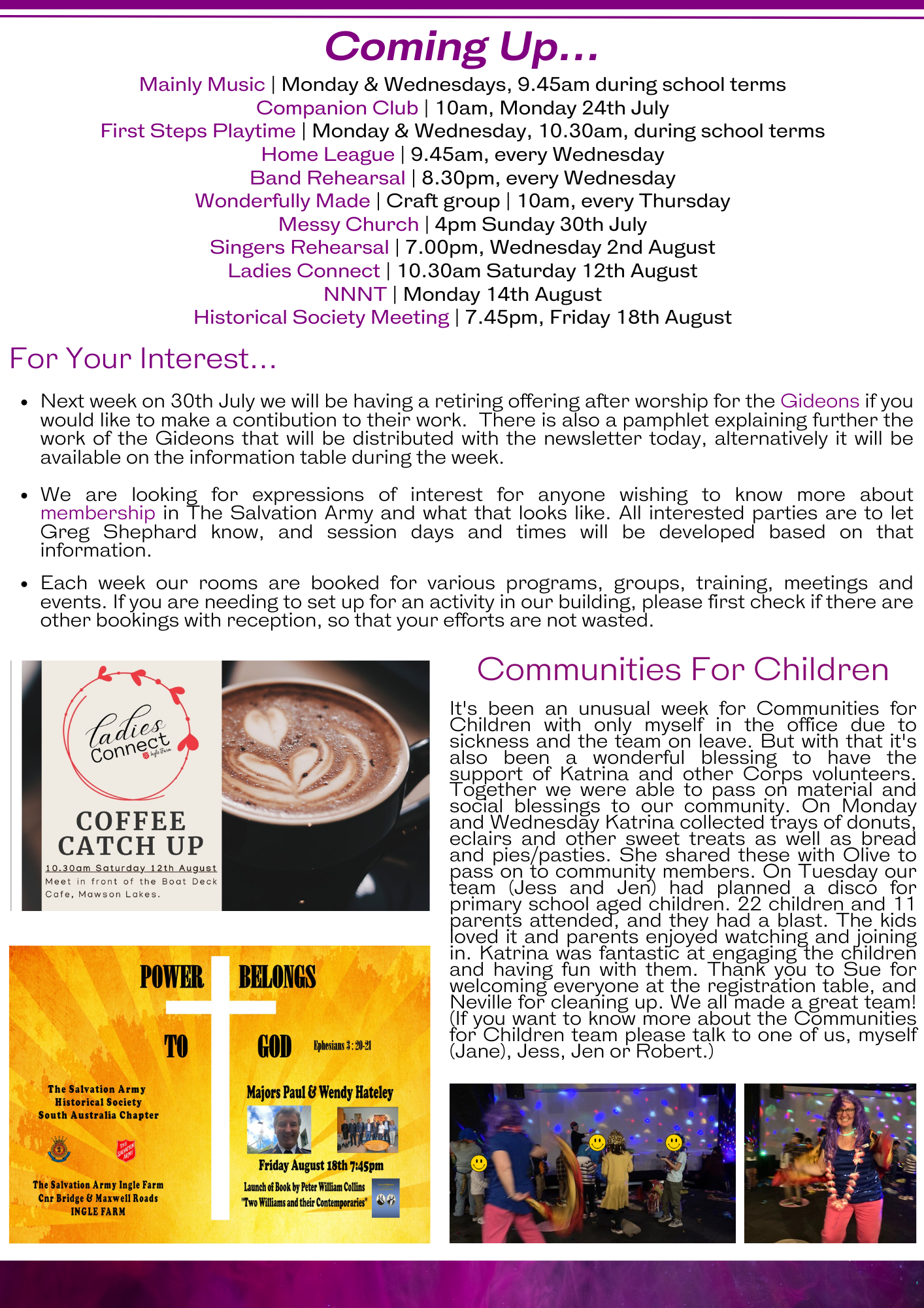 23/07/2023 News | Ingle Farm Corps | The Salvation Army Australia