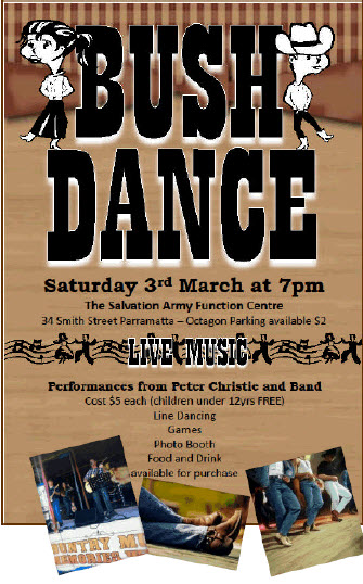 Bush Dance - 3 March » The Salvation Army Parramatta | The Salvation ...