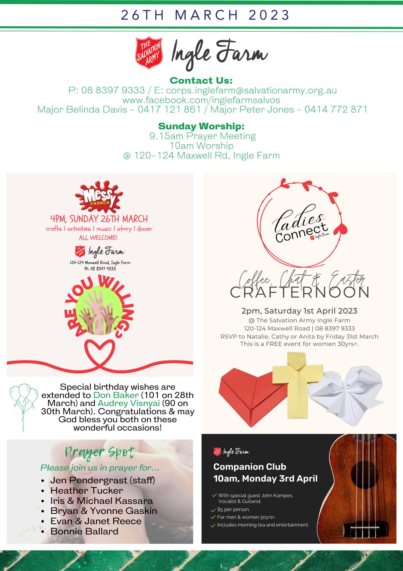 26/03/2023 News | Ingle Farm Corps | The Salvation Army Australia