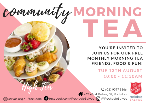 Community Morning Tea | The Salvation Army Rockdale | The Salvation ...